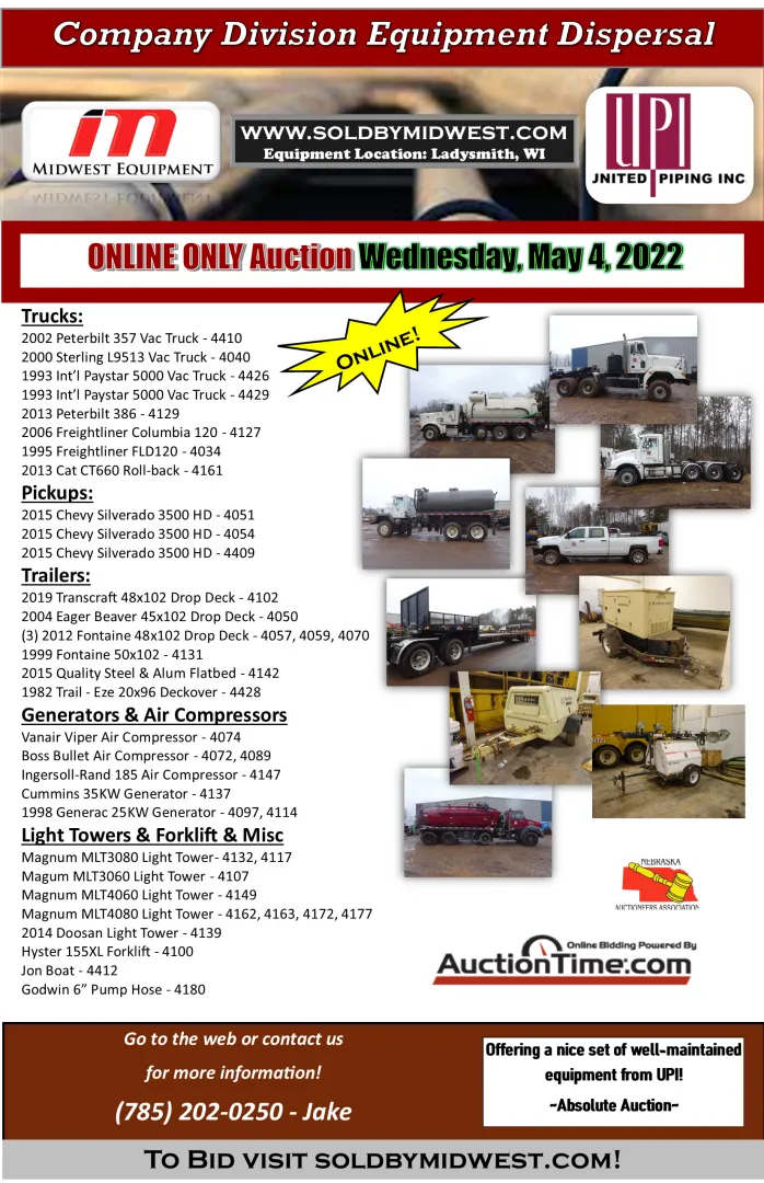 Home | Midwest Equipment Auctions | Providing Auction Services Across ...